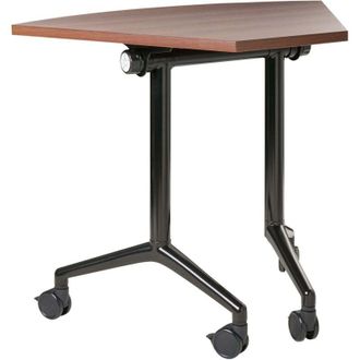 Beliani Klappbares Eck-Schreibtischmodul CAVI Dunkelbraun 90 cm 64 cm