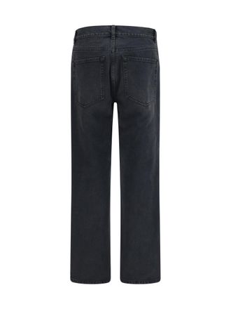 The Row Womens Fargo Jeans Washed Black Cotton
