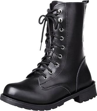 Generic Bottes de neige courtes pour femme &agrave; semelle &eacute;paisse pour moto 2026, Noir, 37.5 EU