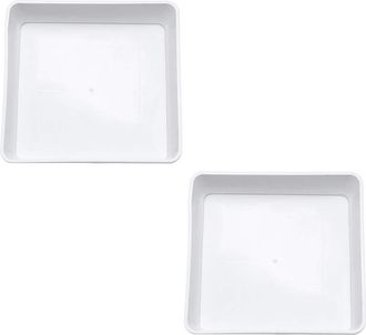 Angoily 2 Stück Quadratische Pflanzgefäße Pflanzenuntersetzer Tropfschalen Für Pflanzen Sukkulenten Töpfe Tablett Entwässerungsuntersetzer 60 X 60 cm Gartenta