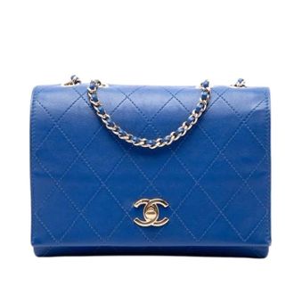 Chanel Sac bandouli&egrave;re vintage doccasion - Femme - Pre-owned - Bleu - Taille: ONE Size