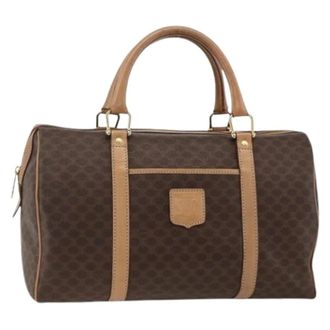 Celine Sac &agrave; main Vintage Macadam Canvas Pre-owned - Femme - Pre-owned - Brun - Taille: ONE Size