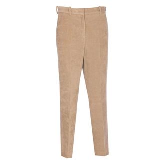 Circolo 1901 Femme, Pantalons, Beige, Taille: 42 FR Pantalon Beige en Velours Côtelé avec Poches