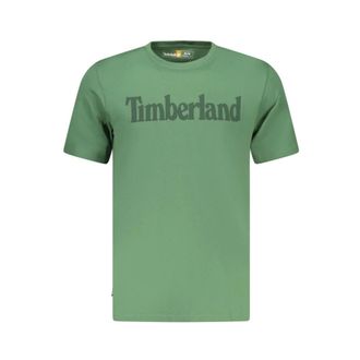 Timberland Homme, Tops, Vert, Taille: L T-Shirt &agrave; Manches Courtes Coupe Standard