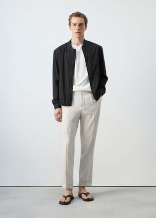 Mango T-shirt slim-fit manches courtes blanc - Homme - XXL - MANGO MAN