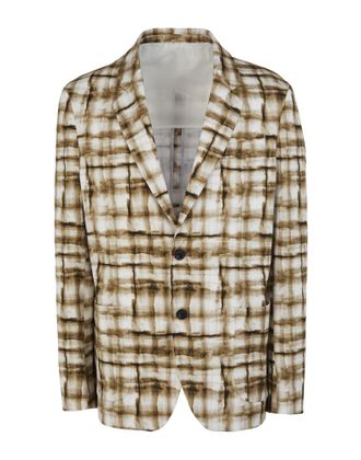 8 by YOOX COTTON PRINTED OVERSIZE SINGLE-BRESTED BLAZER