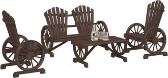 vidaXL Vidaxl - Salon de jardin 4 pcs bois de sapin massif