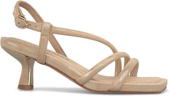 Alma En Pena Alma EN Pena, Femme, Chaussures, Beige, Taille: 39 EU Sandale &agrave; structure crois&eacute;e