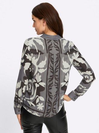Heine Klassische Bluse Druckbluse Langarm