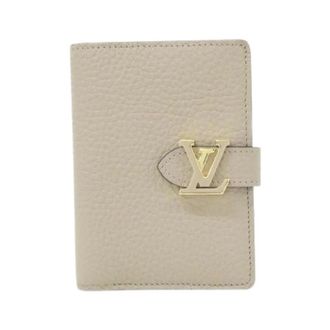 Louis Vuitton Portefeuille Vertical Compact en Cuir de Veau Pr&eacute;-poss&eacute;d&eacute; - Femme - Pre-owned - Beige - Taille: ONE Size