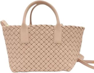 Bottega Veneta Sac &agrave; main Pre-owned en cuir dagneau Intrecciato - Femme - Pre-owned - Rose - Taille: ONE Size