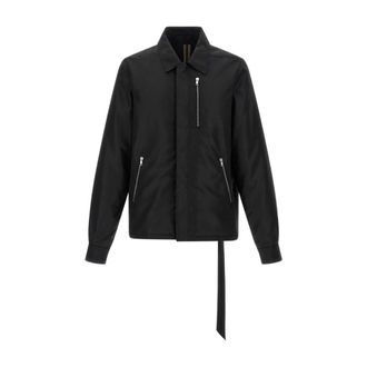 Rick Owens Homme, Vestes, Noir, Taille: L Concealed Zipfront Jacket