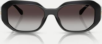 Michael Kors Siesta key lunettes de soleil asym&eacute;triques &agrave; verres gris en noir