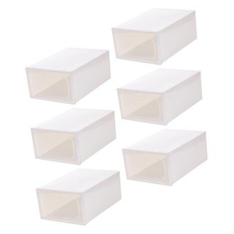Cabilock 6st&uuml;cke Transparente Schuhboxen Mit Gro&szlig;em Fassungsverm&ouml;gen Aufbewahrungsboxen F&uuml;r Schuhe Zu Hause Durchsichtige Schuhboxen Zum Schnellen Finden Von S