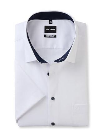 Olymp Chemise &agrave; manches courtes pour homme Big.Tal Natt&eacute; 468 Business Big 01,01 col Kent, Blanc 00, 45