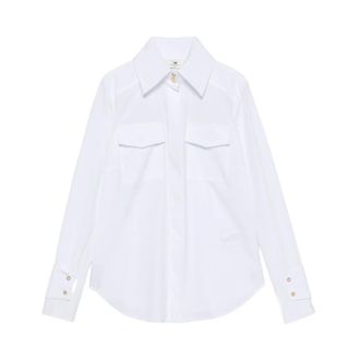 Elisabetta Franchi Femme, Blouses et Chemises, Blanc, Taille: 42 FR Chemise