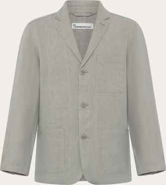 Knowledge Cotton Apparel Herren vegan Blazer Leinen Twill Gef&auml;rbt Beige