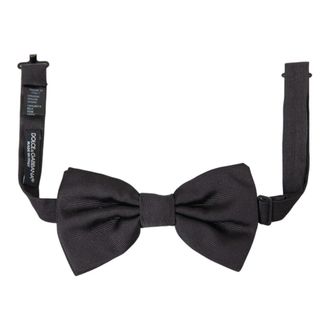 Dolce & Gabbana Verstellbare Schwarze Seiden Herren Fliege - - Accessories - Herren - Schwarzk - ONE SIZE