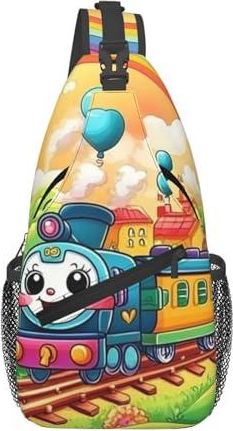 Generic Color Train Sac &agrave; bandouli&egrave;re montgolfi&egrave;re Sac &agrave; bandouli&egrave;re de voyage Sac &agrave; dos &agrave; bandouli&egrave;re pour homme Sac &agrave; dos de randonn&eacute;e
