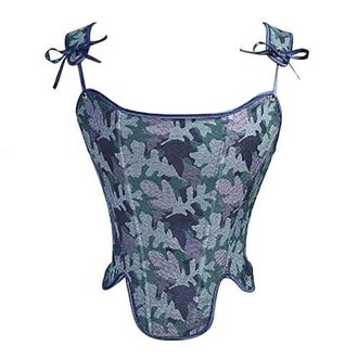 Generic Corset Femme Bustier, Corset R&eacute;tro Polyvalent &Agrave; Bretelles Crois&eacute;es Dans Le Dos, Style Cour De France, Avec Soutien-Gorge &Agrave; Baleines