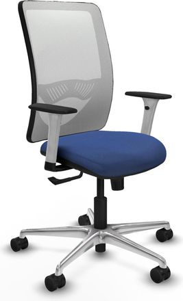 Piqueras y Crespo Gepolsterter B&uuml;rostuhl Zulema mit wei&szlig;en und schwarzen Armlehnen, h&ouml;henverstellbare Lendenwirbelst&uuml;tze, ausgestattet mit 3 Positionen und Schneidescha