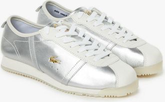 Lacoste Baskets compens&eacute;es en cuir m&eacute;lang&eacute;