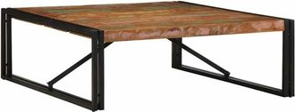vidaXL Table basse multicolore 100x100x35 cm bois r&eacute;cup&eacute;ration massif Vidaxl