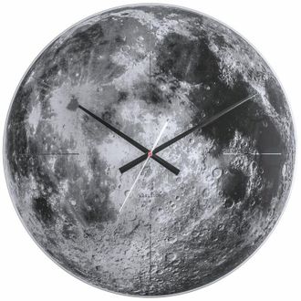 Karlsson Horloge murale en verre Lune
