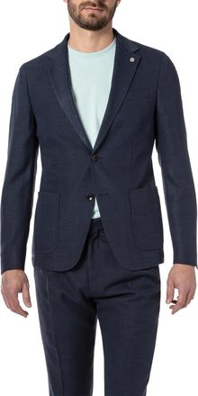 Strellson Herren Sakko blau meliert Slim Fit