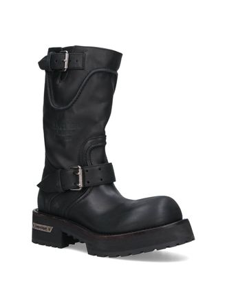 Balenciaga Womens Boots Black Calf Leather