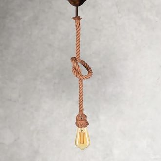 Opviq Handmade Cream Chandelier, 70 cm | 100% Rope Design, E27 Socket for Max 20W LED Bulb | Elegant Lighting for Modern Home Decor & Ambiance