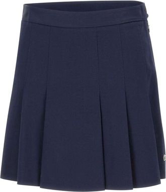Lacoste Femme, Jupes, Bleu, Taille: 40 FR Mini-jupe pliss&eacute;e extensible en coton