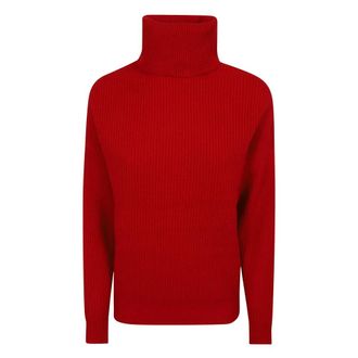 Ralph Lauren Pull &agrave; col roul&eacute; - Femme - Pulls - Rouge - Taille: 36 FR