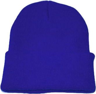 Generic Bonnet de ski chaud unisexe en tricot - Slouchy Hop Hip - Casquette de baseball dhiver, bleu, Taille unique