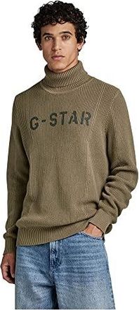 G-Star G-Star Homme Pull en maille Stencil Graphic Turtle, brun (turf D21949-4426-273), L