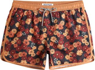 Maamgic Herren Badeshorts Vintage Retro Boardshorts Schnelltrocknend Kurz Badehose Schwimmhose mit Mesh-Futter und Verstellbarem Tunnelzug,Schwarz Gelb,XXL