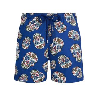 Vilebrequin Stretch Badeshorts D&iacute;a de Muertos - - Swimwear - Herren - Blau - L