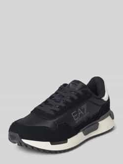 Emporio Armani Sneaker aus Leder-Textil-Mix Modell VINTAGE RUNNING
