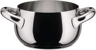 Alessi MAMI Kasserolle mit zwei Griffen aus Edelstahl, 24 cm, Silber
