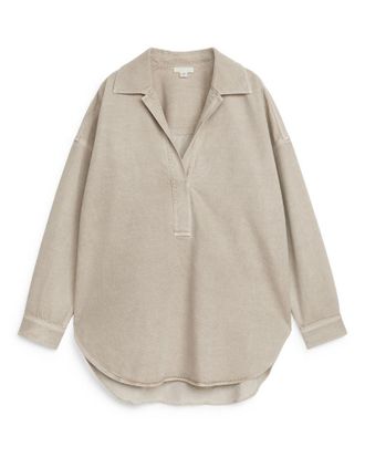 Arket Overdyed-Schlupfhemd -Beige
