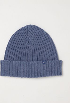 Paul & Shark Einfarbige Beanie-M&uuml;tze von aus reiner Wolle