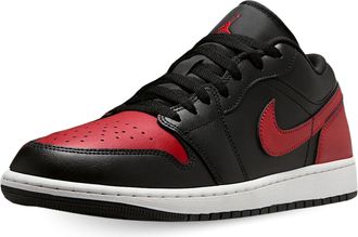 Nike Air Jordan 1 Low Herrenschuhe (553558-067, Black/Summit White/Varsity Red), Schwarz/Varsity Red-summit White, 42 EU