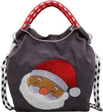 Generic Kexpery Sac P&egrave;re No&euml;l Sacoche Bandouli&egrave;re Mignon avec Dessin Anim&eacute; Sac Fourre-Tout &agrave; Poign&eacute;e Sup&eacute;rieure pour Femmes