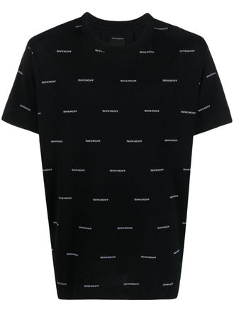 Givenchy t-shirt en coton à logo 4G imprimé - Noir