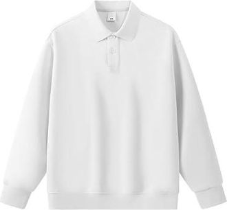 Generic Polo &agrave; manches longues pour homme infroissable - Super doux, confortable et respirant - Couleur unie - Coupe d&eacute;contract&eacute;e - Pour la randonn&eacute;e, la p&ecirc;ch