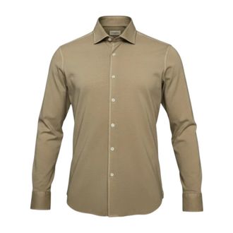 Sonrisa Homme, Chemises, Beige, Taille: L Das ideale Jersey Hemd
