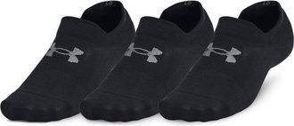Under Armour Unisex Essential Ultralowtab 3er-Pack Socken, Schwarz / Schwarz / Castlerock, M