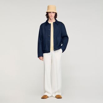 Sandro Worker-Jacke aus Denim