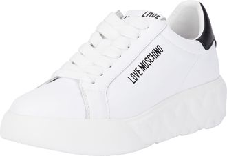 Love Moschino Damen Ja15034g1lia110a Sneaker, Weiss SCHWARZ, 42 EU