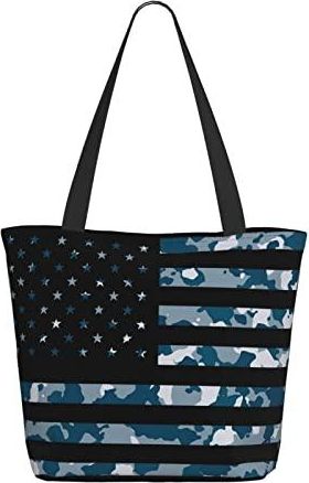 AOOEDM Drapeau am&eacute;ricain avec sac &agrave; provisions camouflage pour femme 13 x 11 x 7 pouces. Le cadeau parfait pour la Saint-Valentin. Cest de la Saint-Valentin 